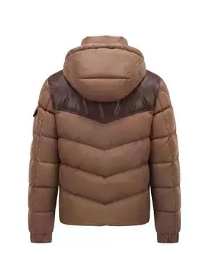 Moncler Ravelis Quilted Hooded Jacket - Brown