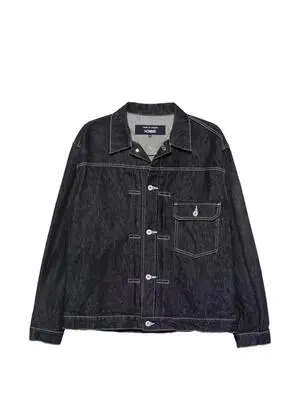 Comme Des Garçons Contrast-stitch Denim Jacket - Blue