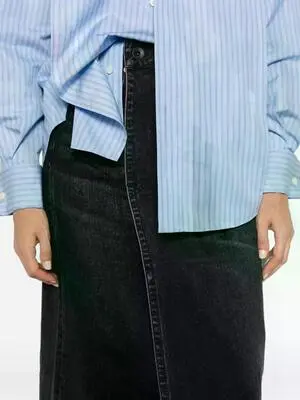 Sacai Asymmetric-hem Denim Midi Skirt