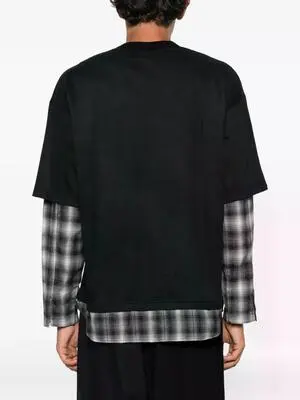 Comme Des Garçons Double-layer Check-print T-shirt
