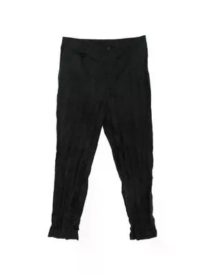 Comme Des Garçons Crinkled-finish Trousers - Black