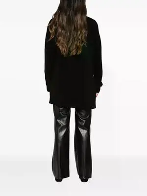 VELA SHOP Open-front Patch-pocket Cardigan