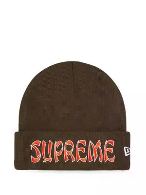 Supreme X New Era® Action Beanie Hat - Brown