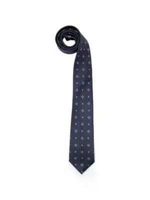 Saint Laurent Tie In Silk Jacquard - Blue