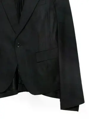 Junya Watanabe Pinstripe-pattern Cape-style Blazer