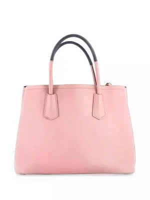 Prada Cuir Double Saffiano Leather Medium Tote Bag - Pink