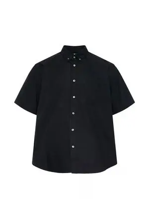 VOWELS Button-down Short-sleeve Shirt - Black