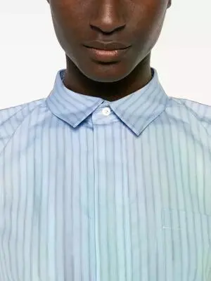 Sacai Vertical-stripe Flared-sleeve Shirt