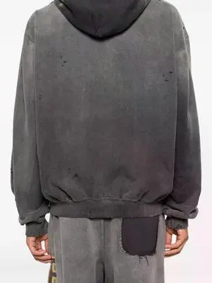 Mihara Yasuhiro Distressed-effect Logo-print Hoodie