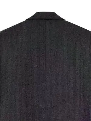 Givenchy Long Tailored Coat In Herringbone Wool