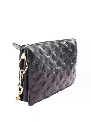 LOUIS VUITTON 2021-2026 Monogram Embossed Puffy Lambskin Coussin Pm Satchel