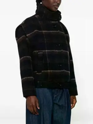 SESSUN Check-pattern Button-up Jacket