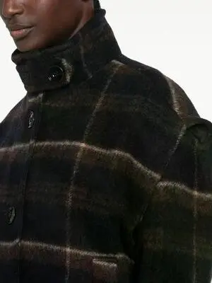 SESSUN Check-pattern Button-up Jacket