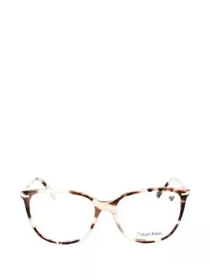Calvin Klein Tortoiseshell-effect Cat-eye Glasses - Brown