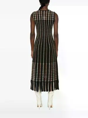 Ulla Johnson Amina Geometric-pattern Fringed Midi Dress