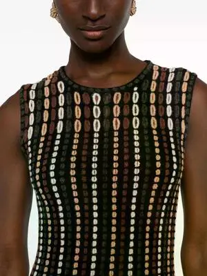 Ulla Johnson Amina Geometric-pattern Fringed Midi Dress - Black