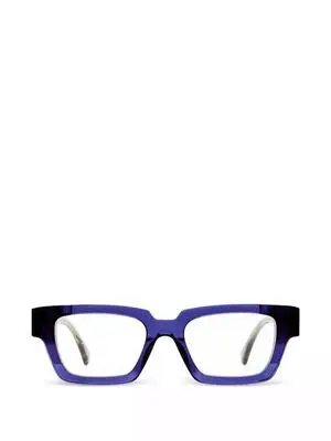 KUBORAUM I01 Geometric-frame Glasses - Blue