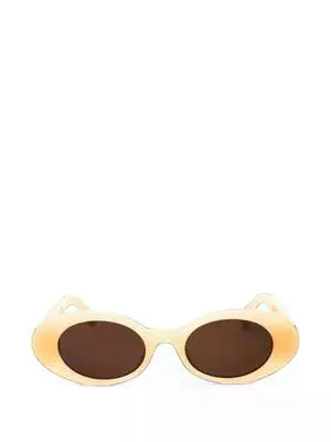 Palm Angels Gilroy Oval-frame Sunglasses - Neutrals