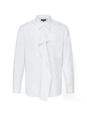 Comme Des Garçons Draped-panel Shirt - White