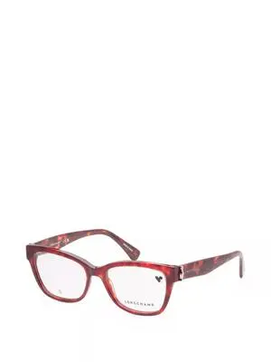 Longchamp Tortoiseshell-effect Square-frame Glasses - Red