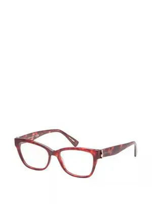 Longchamp Tortoiseshell-effect Square-frame Glasses - Red