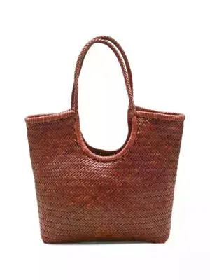 Dragon Diffusion Ns Diagonal Triple Jump Woven Leather Tote Bag