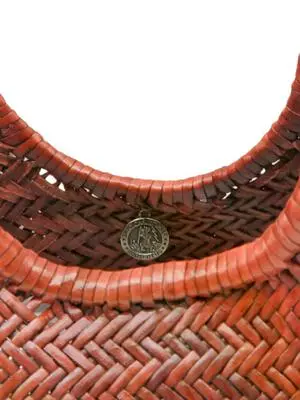 Dragon Diffusion Ns Diagonal Triple Jump Woven Leather Tote Bag