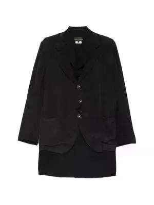 Comme Des Garçons Layered Single-breasted Blazer - Black