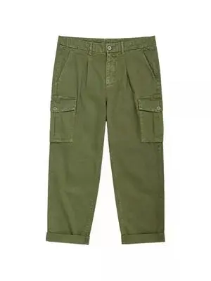 MASON'S Pleated-detail Cargo Pants - Green