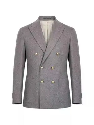 Eleventy Double-breasted Wool Suit - Grey