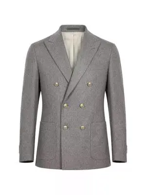 Eleventy Double-breasted Wool Suit - Grey