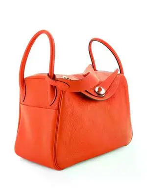 Hermès Lindy Bag Clemence 30 Shoulder Bag - Orange