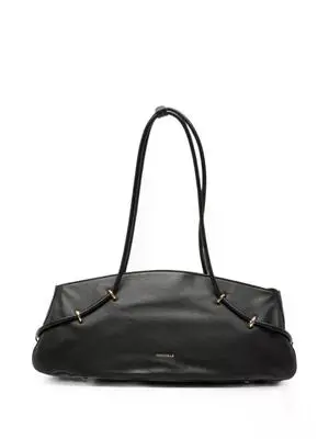 COCCINELLE Logo-print Leather Shoulder Bag - Black