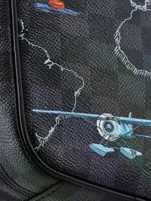 LOUIS VUITTON Danube Slim Bag Limited Edition Renaissance Map Damier Graphite Pm Crossbody Bag