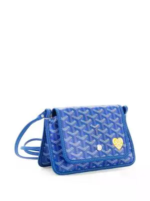 Goyard Plumet Clutch Wallet Printed Coated Canvas Crossbody Bag - Blue