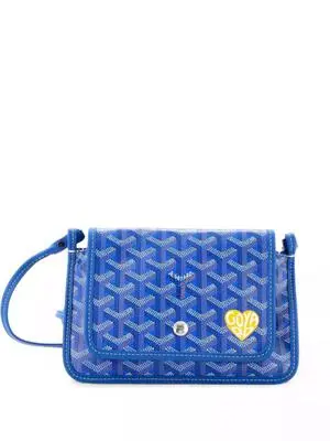 Goyard Plumet Clutch Wallet Printed Coated Canvas Crossbody Bag - Blue
