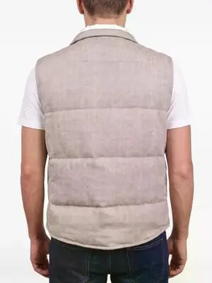 Brunello Cucinelli Herringbone-pattern Gilet