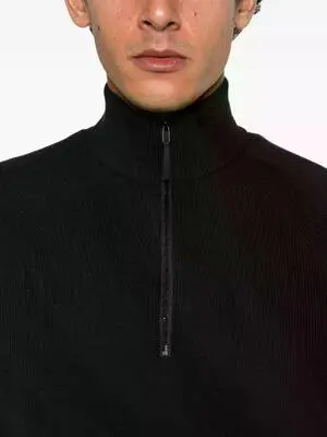 Veilance Zip-fastening High-neck Sweater - Black