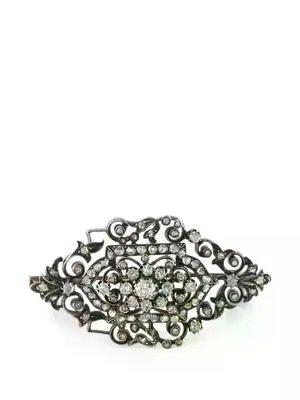 LB EXCLUSIVE Victorian Diamond Brooch - Metallic