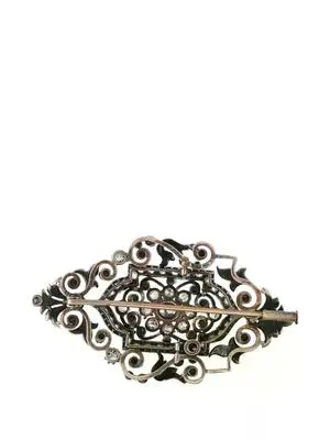 LB EXCLUSIVE Victorian Diamond Brooch - Metallic