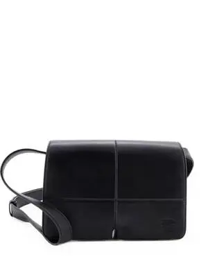 Burberry Snip Shoulder Bag Leather Crossbody Bag - Black