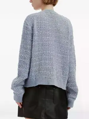 B+AB Tweed-effect Button-up Cardigan