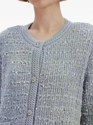 B+AB Tweed-effect Button-up Cardigan