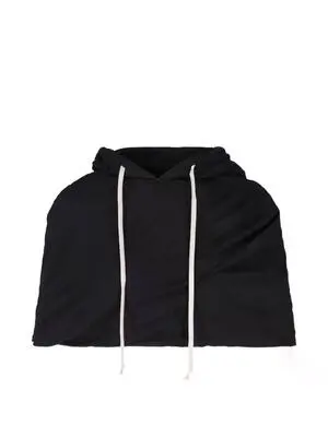Rick Owens Drawstring Cropped Hoodie