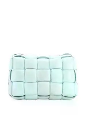 Bottega Veneta Cassette Padded Maxi Intrecciato Leather Crossbody Bag Blue