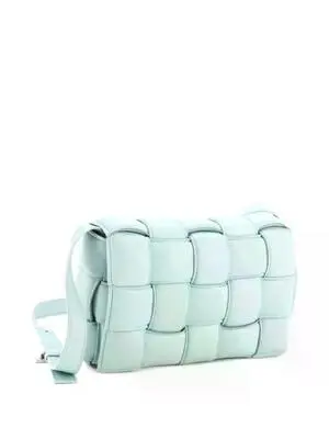 Bottega Veneta Cassette Padded Maxi Intrecciato Leather Crossbody Bag - Blue