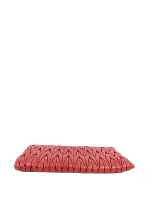 Miu Miu Matelassé Leather Clutch Bag
