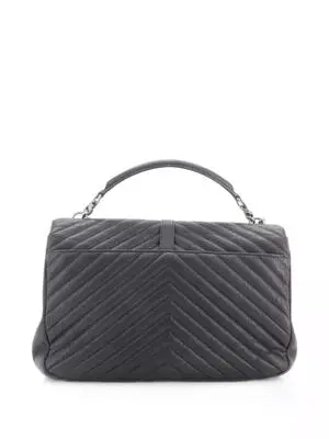 Saint Laurent Classic Monogram College Bag Matelasse Chevron Leather Large Shoulder Bag