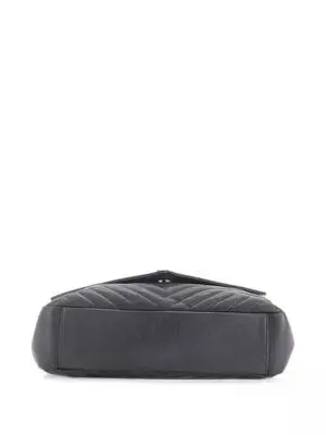 Saint Laurent Classic Monogram College Bag Matelasse Chevron Leather Large Shoulder Bag