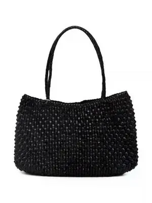 Dragon Diffusion S. Croce Cactus Weave Basket Bag - Black